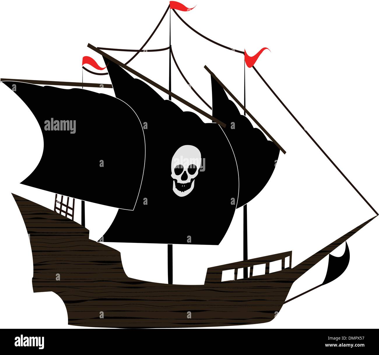 the vector Pirate sailboat Stock Vector Image & Art - Alamy