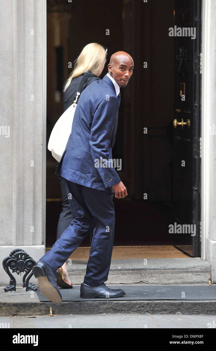 Mo Farah Race Against Hunger photocall held at Downing Street. London ...