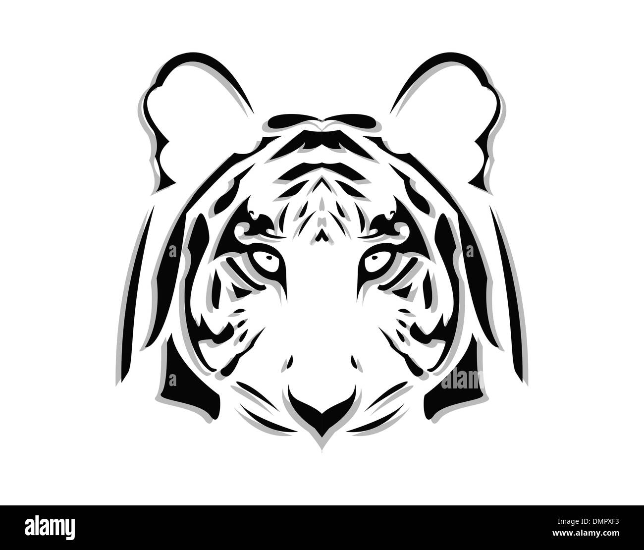 the vector abstract tiger head Stock Vector Image & Art - Alamy