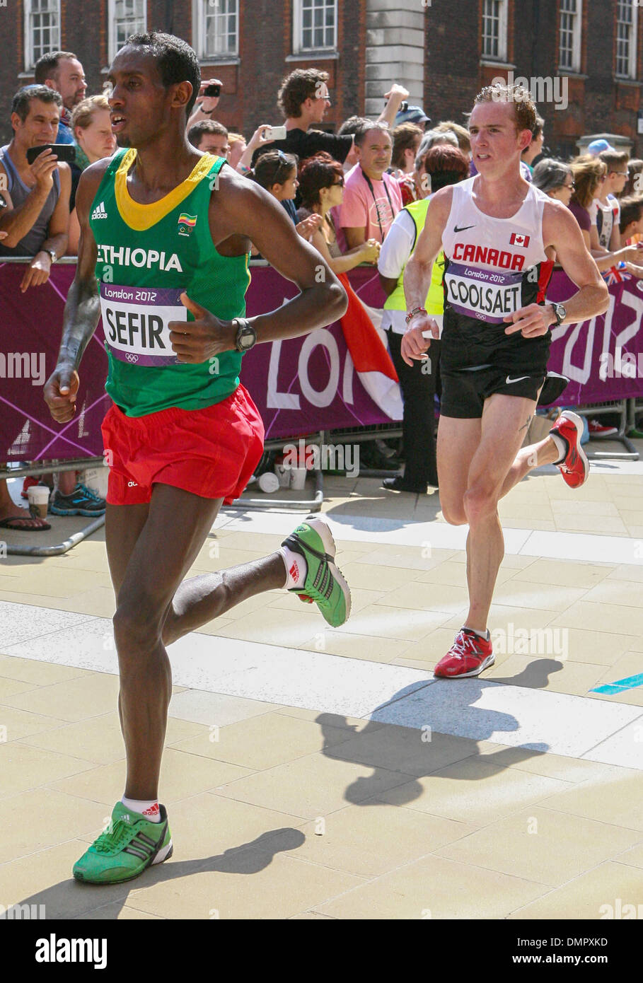Dino Sefir and Reid Coolsaet London 2012 Olympic Games - Men's Marathon ...