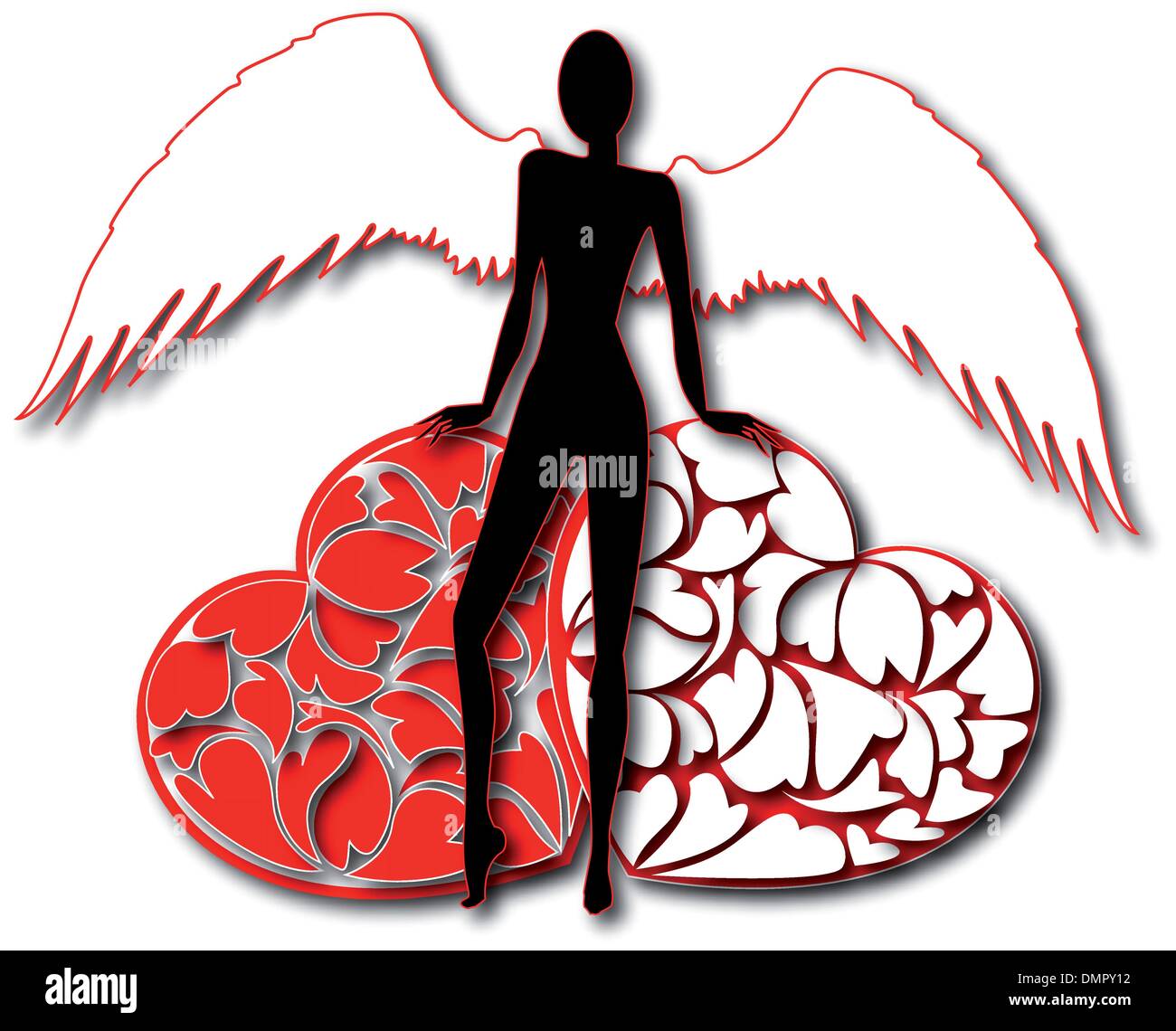 the vector abstract hearts background Stock Vector Image & Art - Alamy