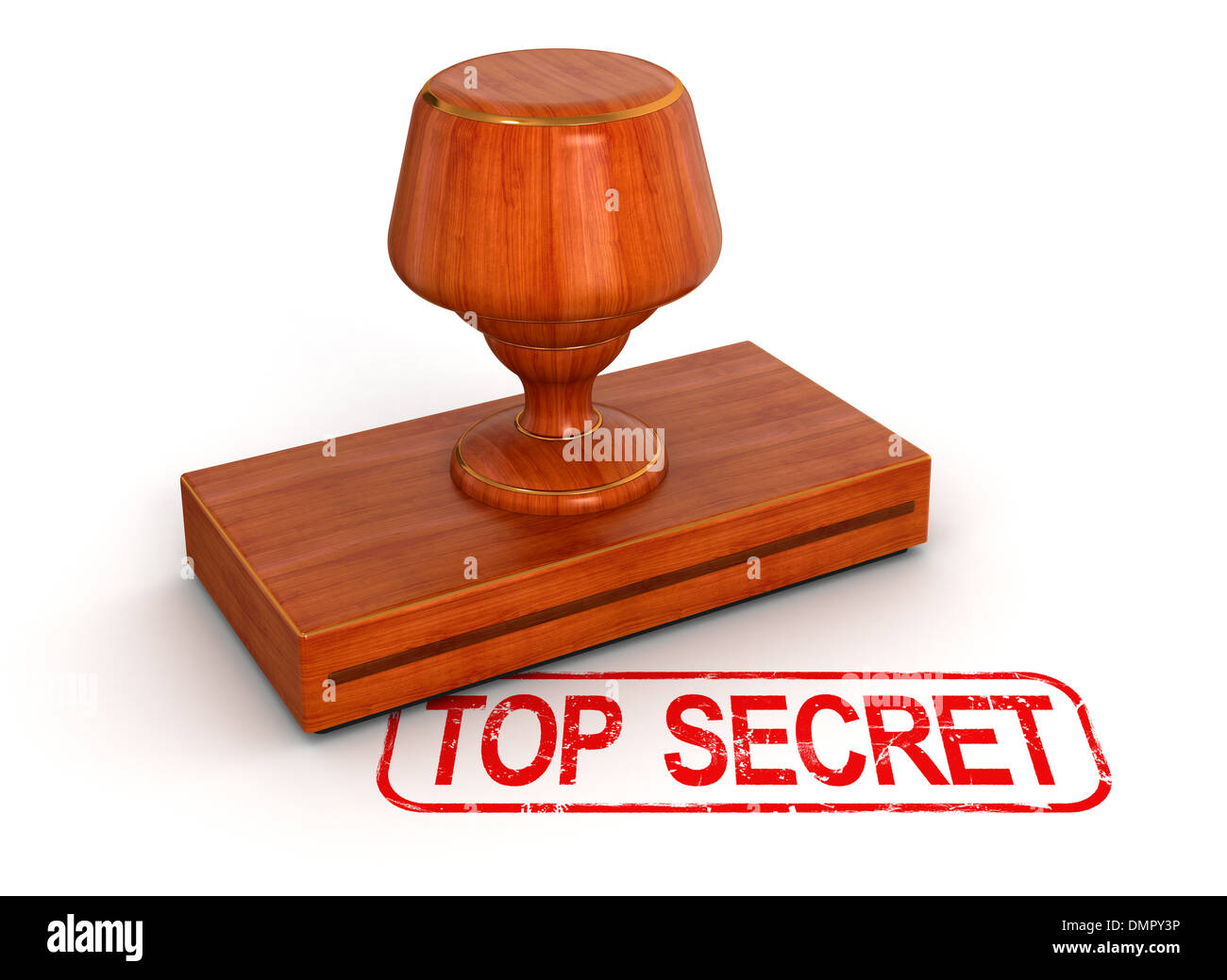Rubber Stamp top secret (clipping path included Stock Photo - Alamy
