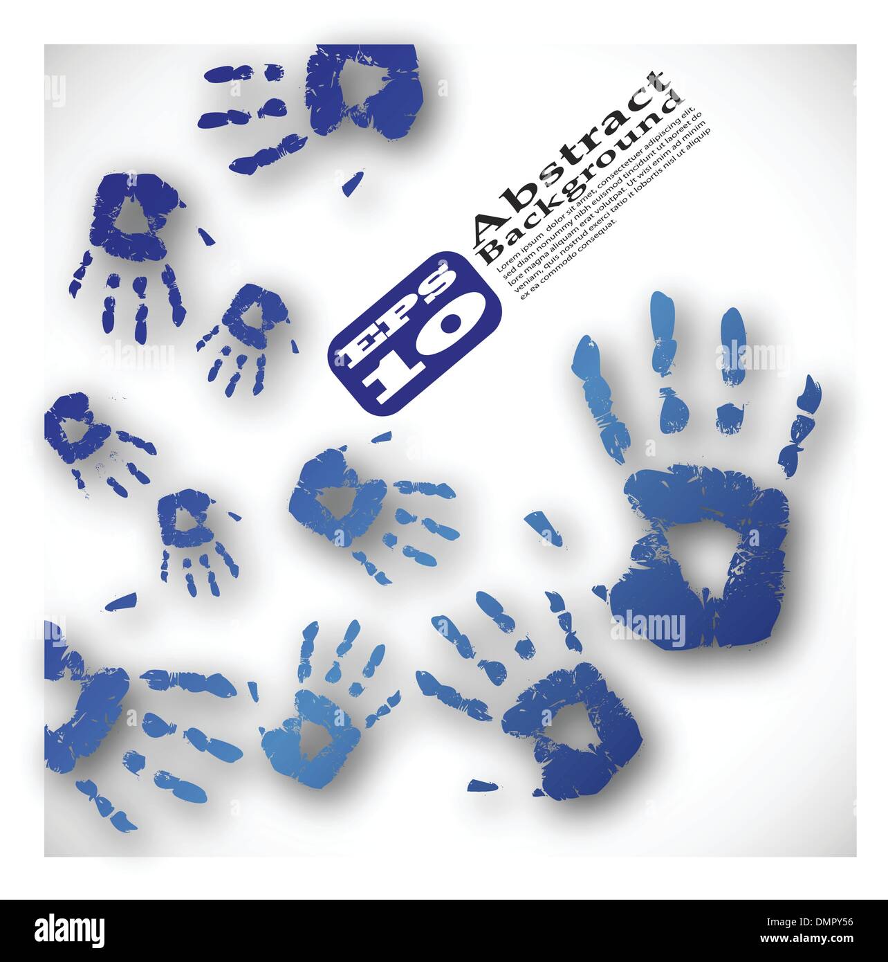 the vector hand print abstract color background Stock Vector Image ...