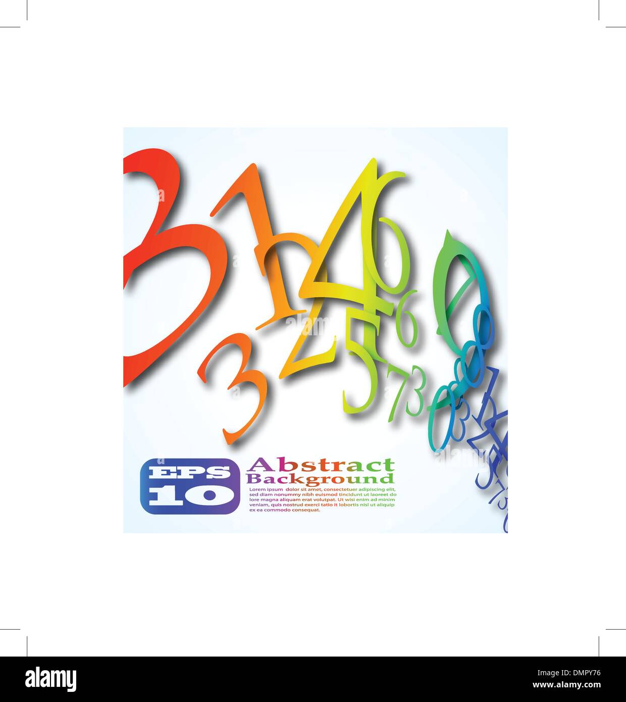 the abstract color number background eps 10 Stock Vector Image & Art ...