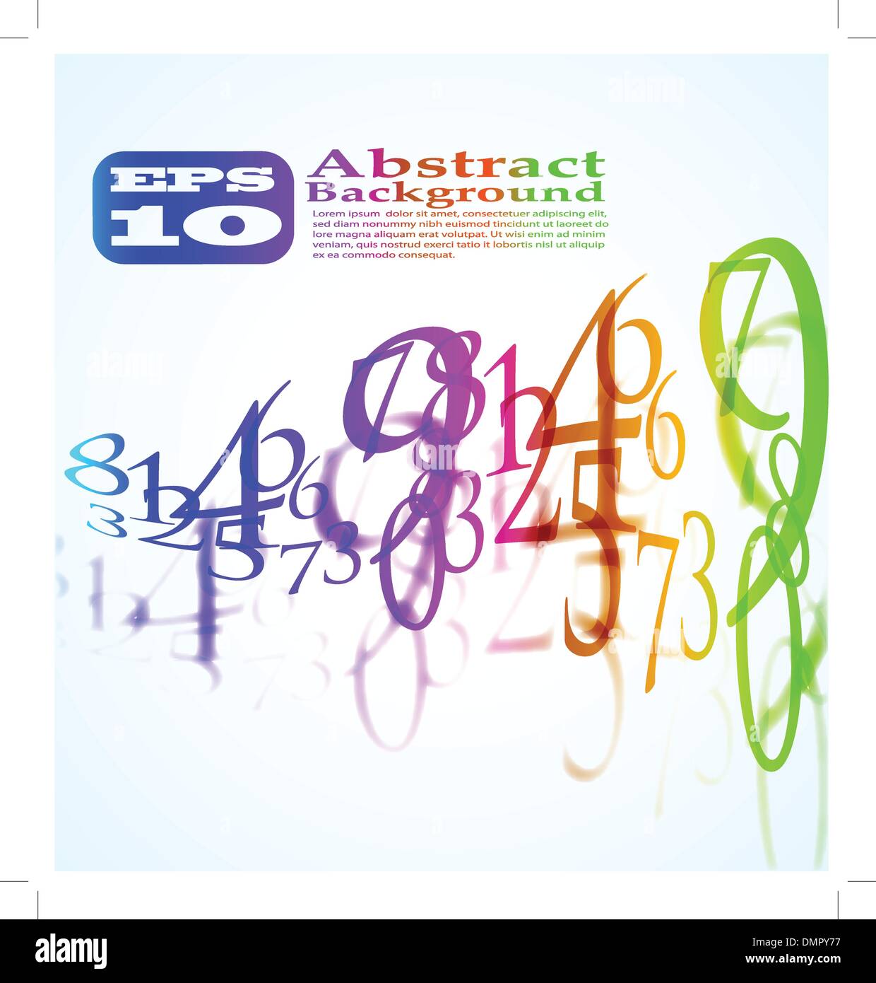 the abstract color number background eps 10 Stock Vector Image & Art ...