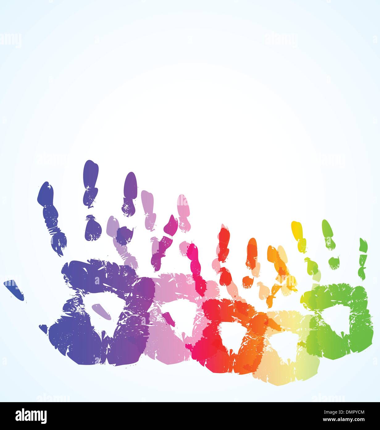 the vector hand print abstract color background Stock Vector Image ...