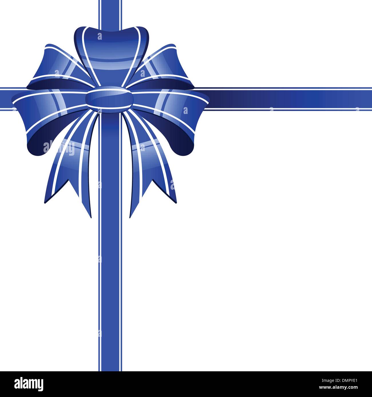 Blue bow on christmas Stock Vector Images - Alamy