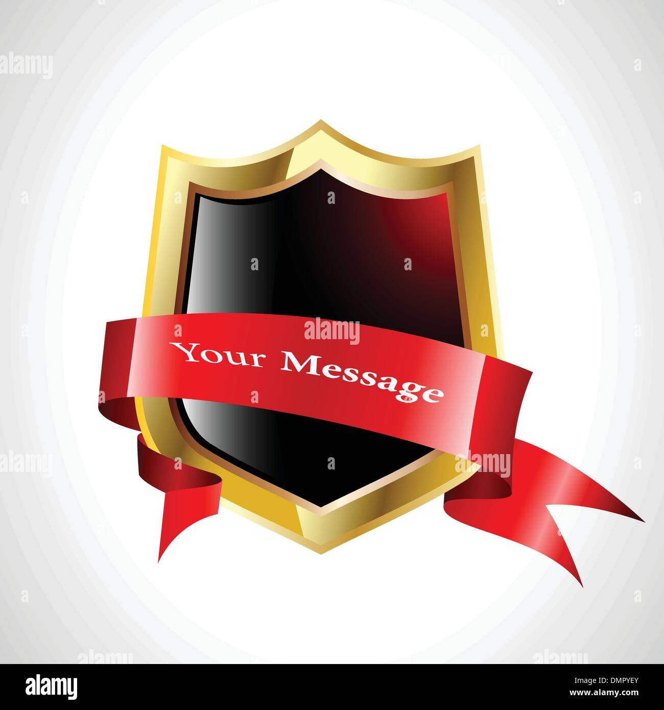 the vector abstract shield with tape Stock Vector Image & Art - Alamy