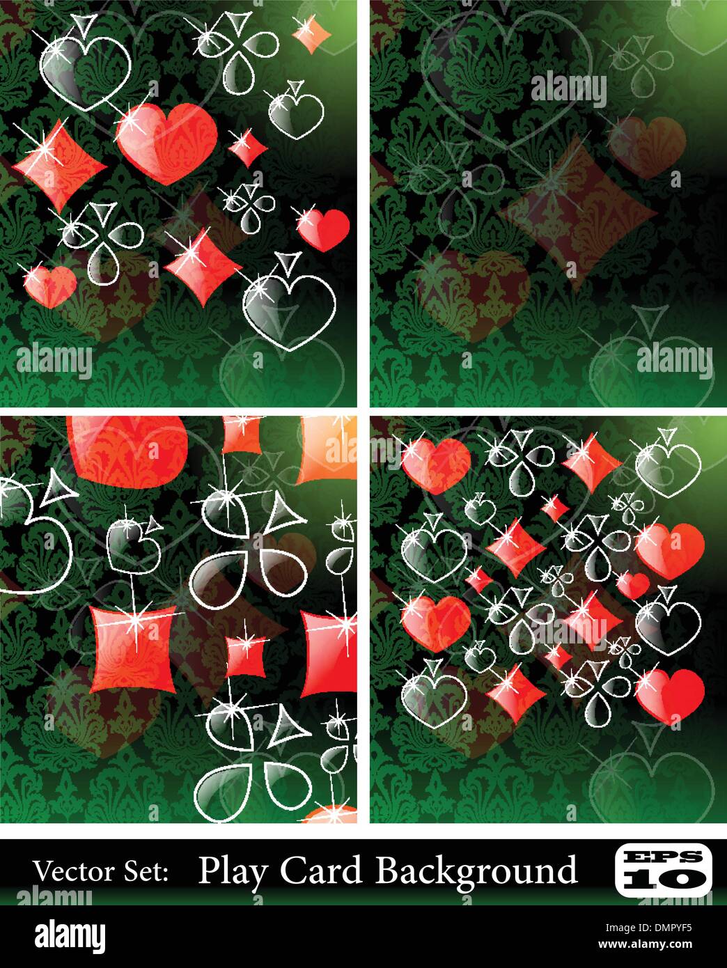 the vector abstract play card background set Stock Vector Image & Art ...