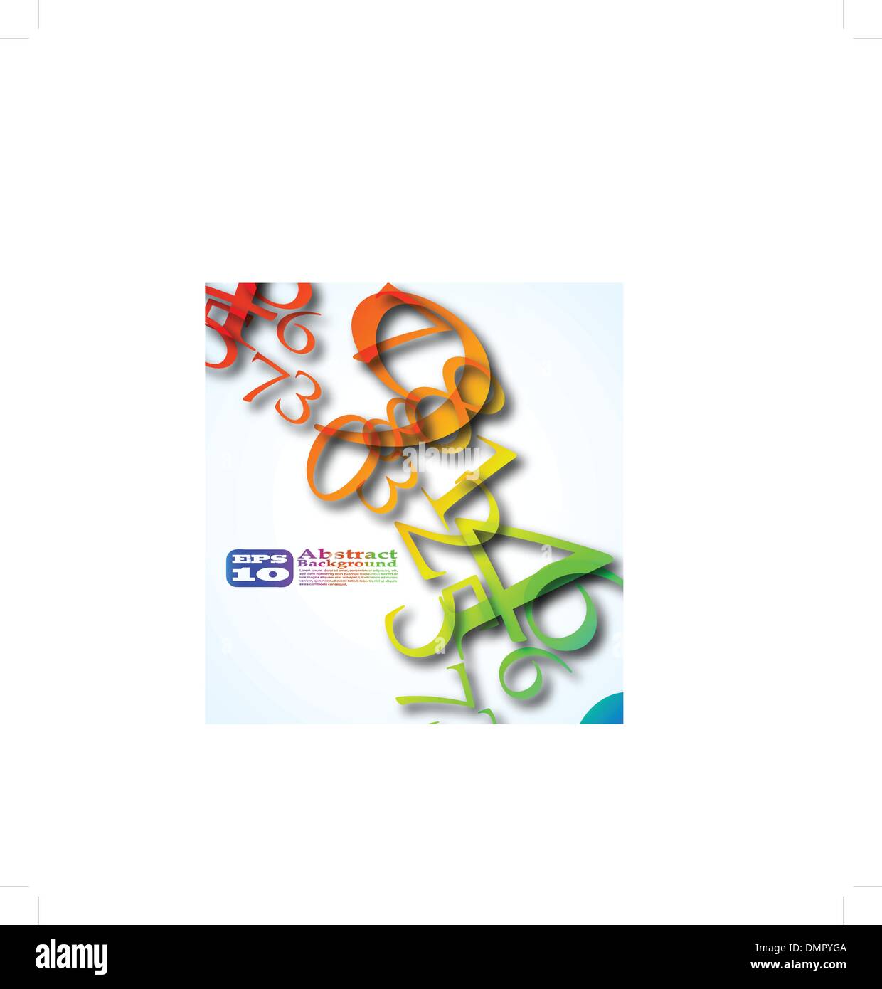 the abstract color number background eps 10 Stock Vector Image & Art ...