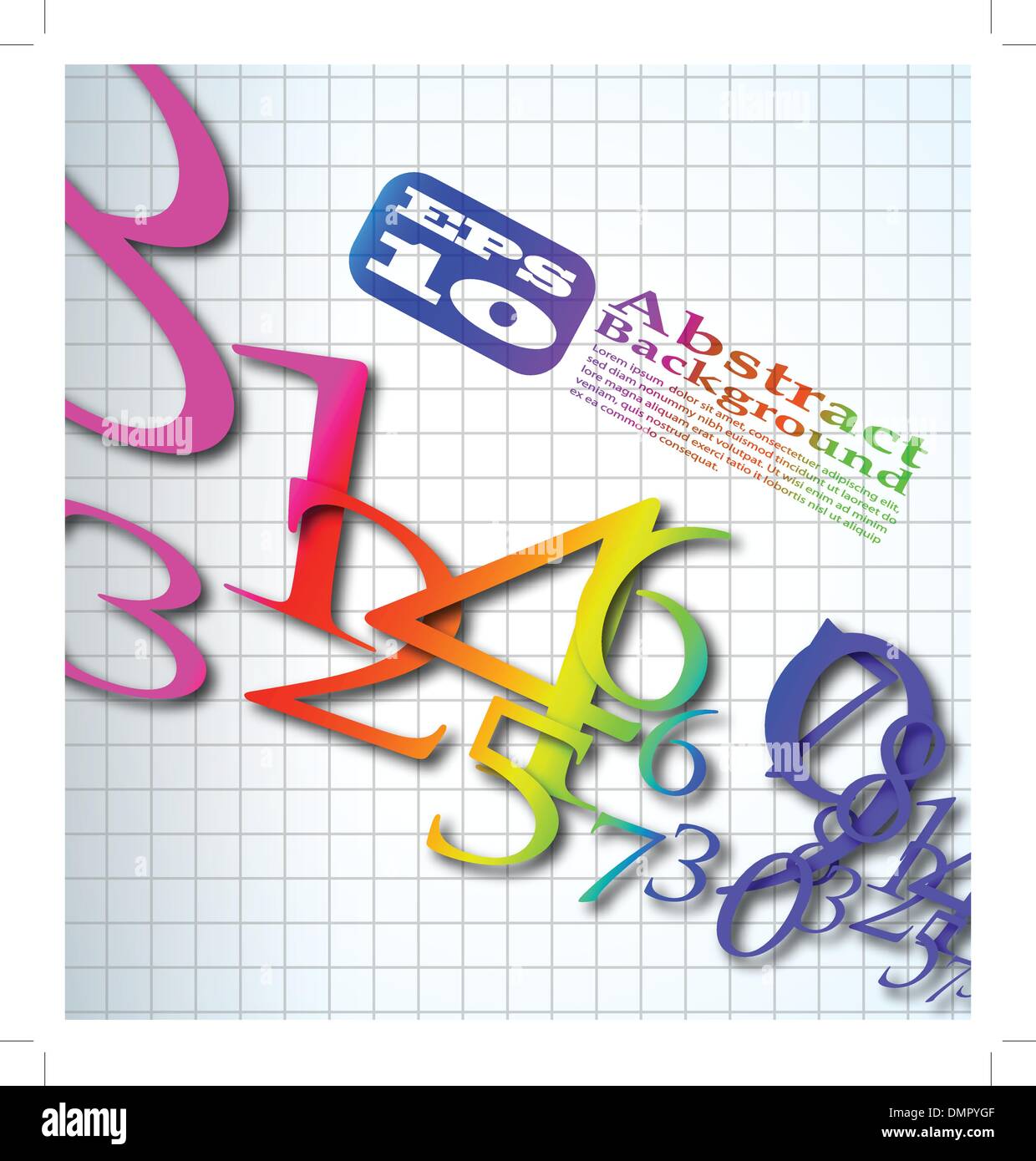 the abstract color number background eps 10 Stock Vector Image & Art ...