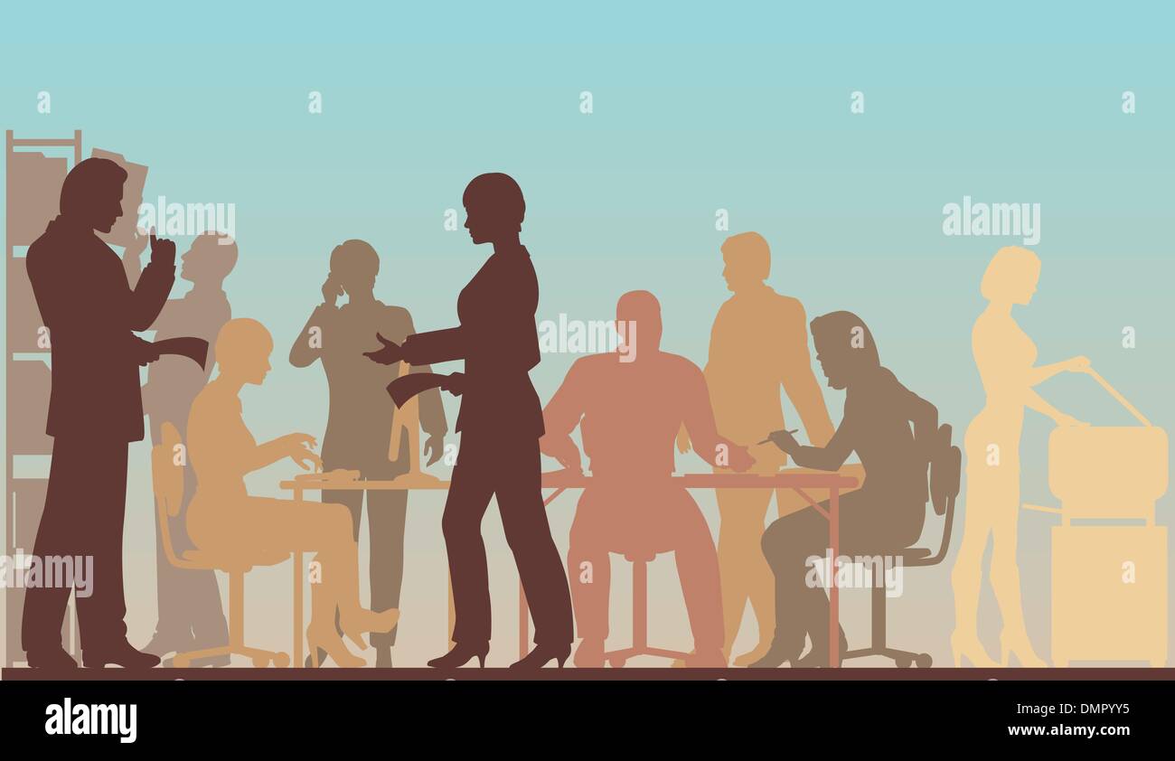 Office people working Stock Vector Images - Alamy