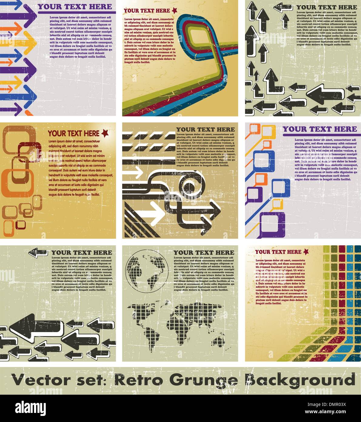 the vector retro grunge background Stock Vector Image & Art - Alamy