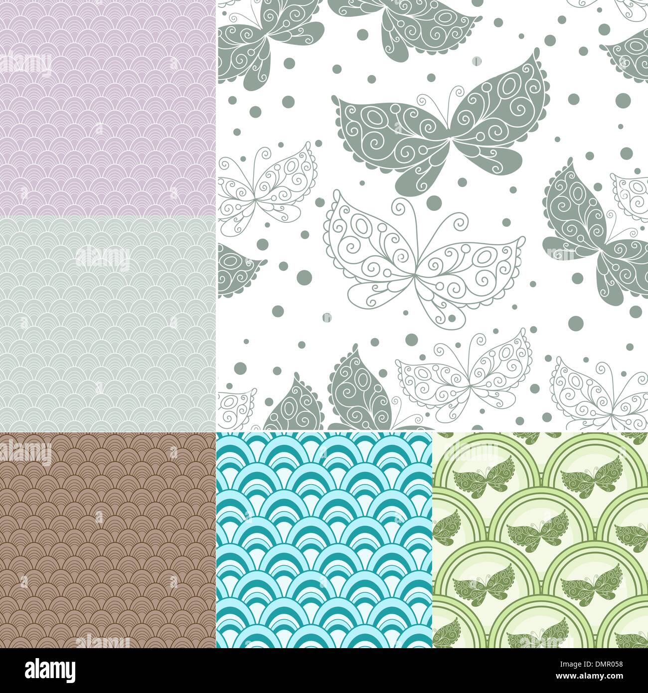Collection seamless pastel patterns Stock Vector Image & Art - Alamy