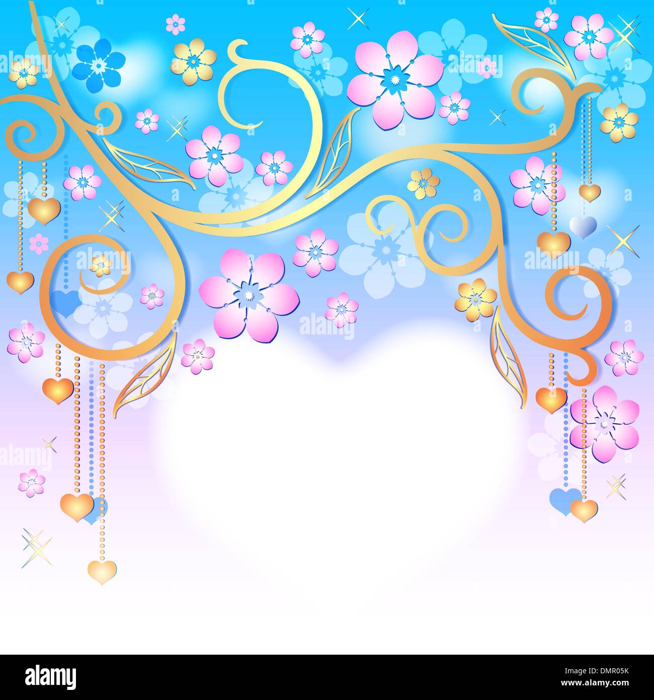 Spring easter flower frame Stock Vector Images - Alamy