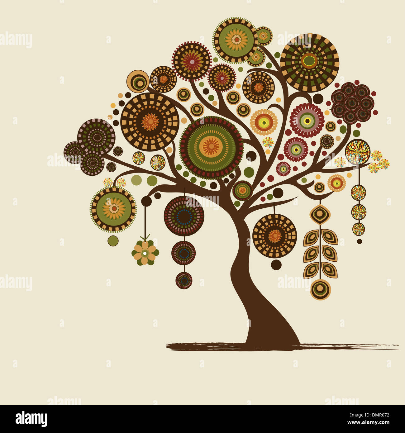 Swirly tree illustration hi-res stock photography and images - Alamy