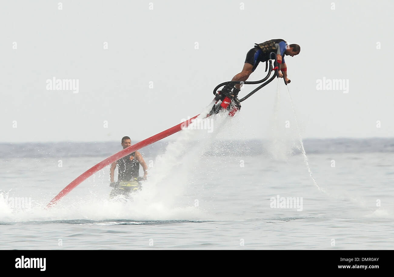 French rally driver Sebastien Loeb tries out new watersport Flyboard ...