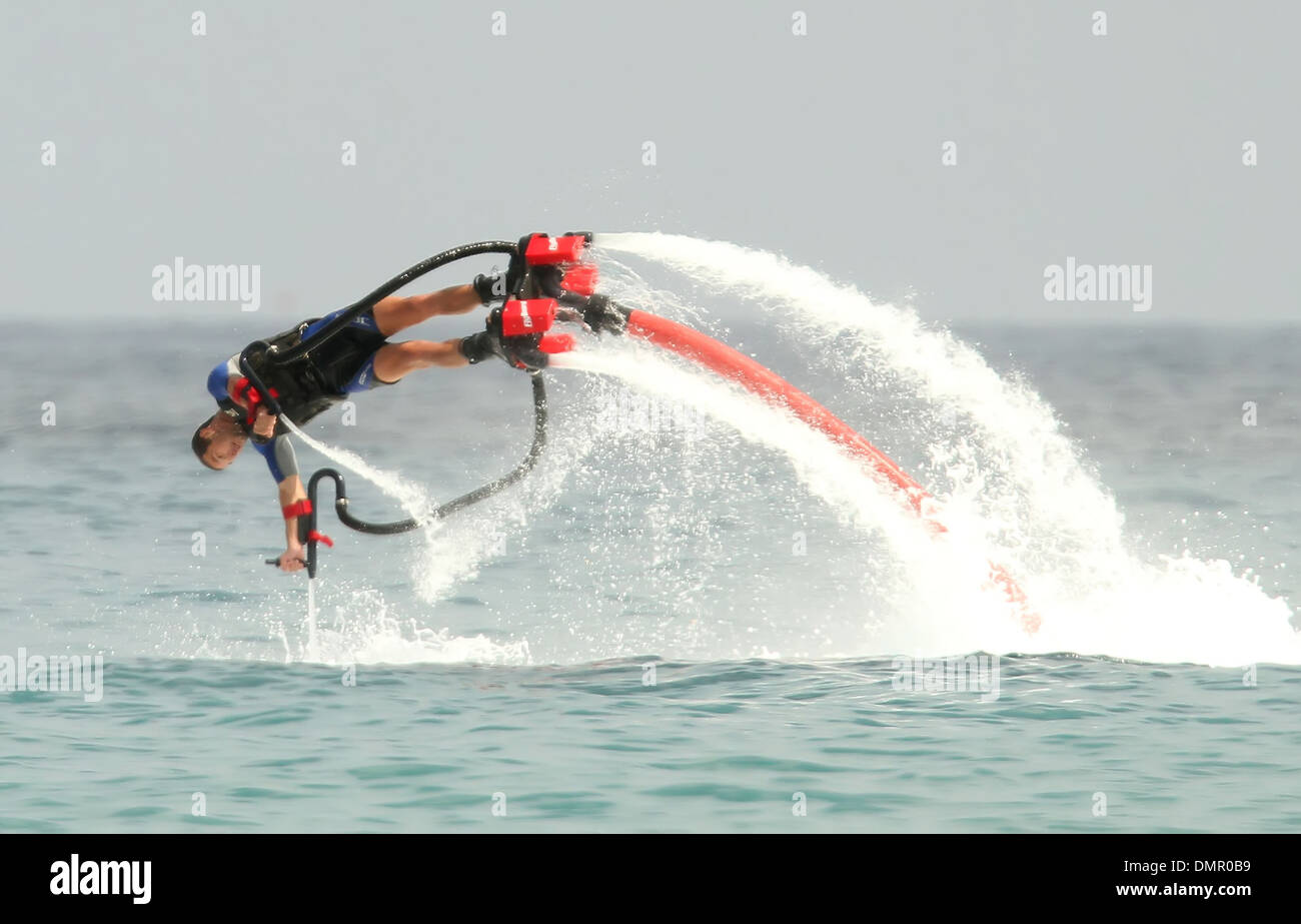 French rally driver Sebastien Loeb tries out new watersport Flyboard ...