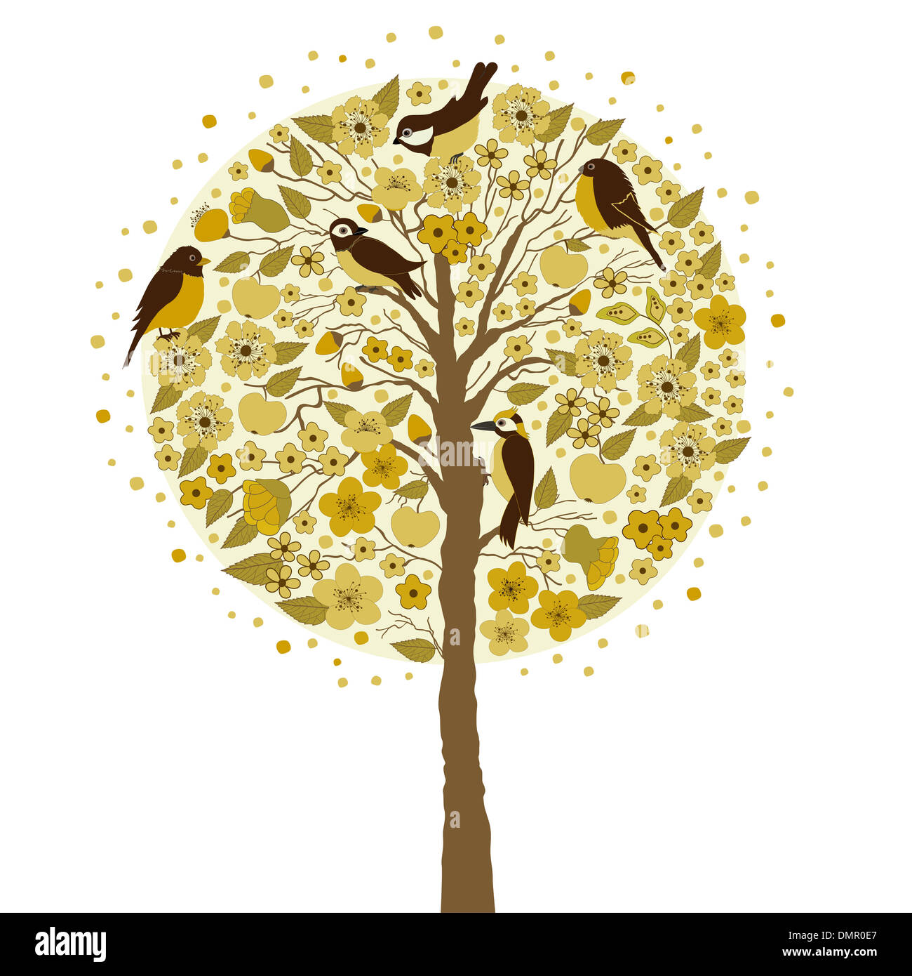 Tree and birds Stock Photo - Alamy