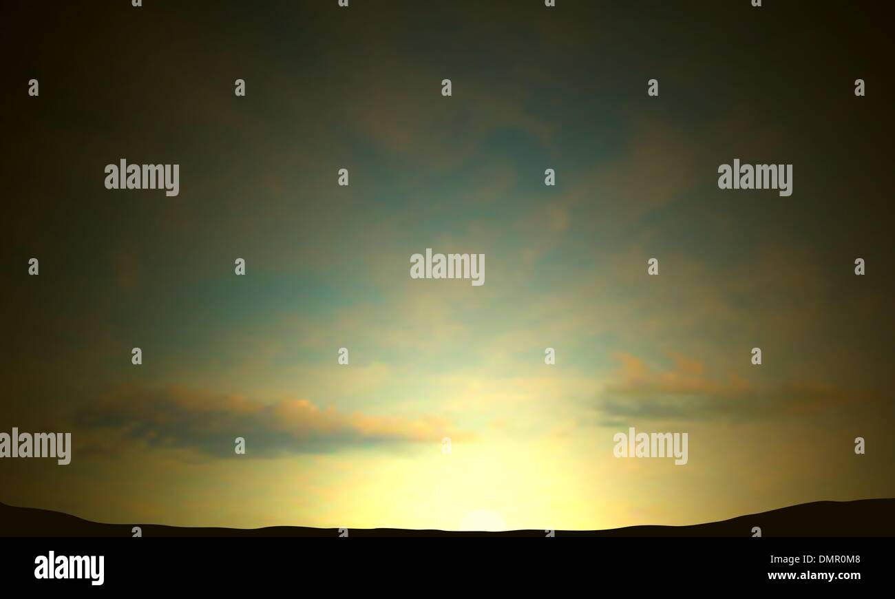 Sky and clouds at dawn Stock Vector Images - Alamy