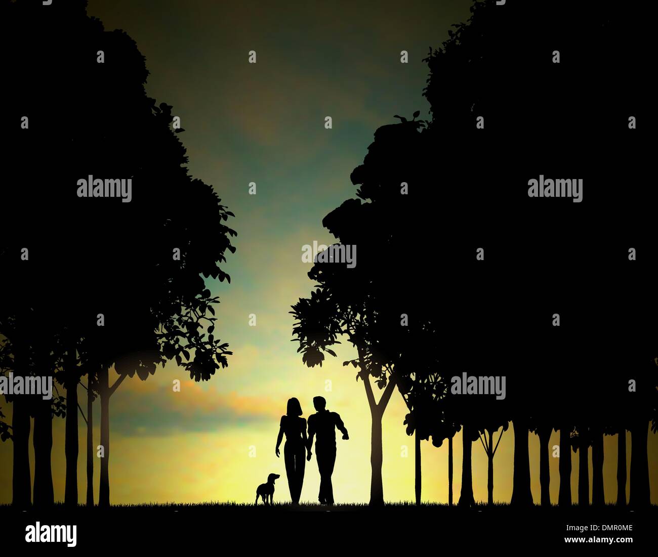 Woman woodland Stock Vector Images - Alamy