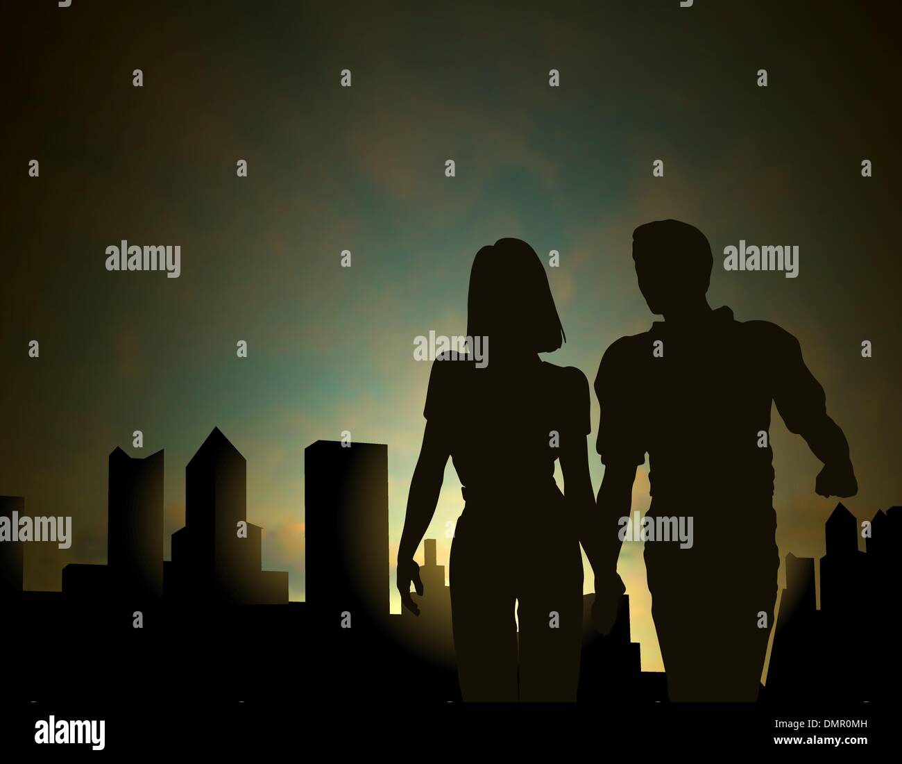 City of lovers Stock Vector Images - Alamy
