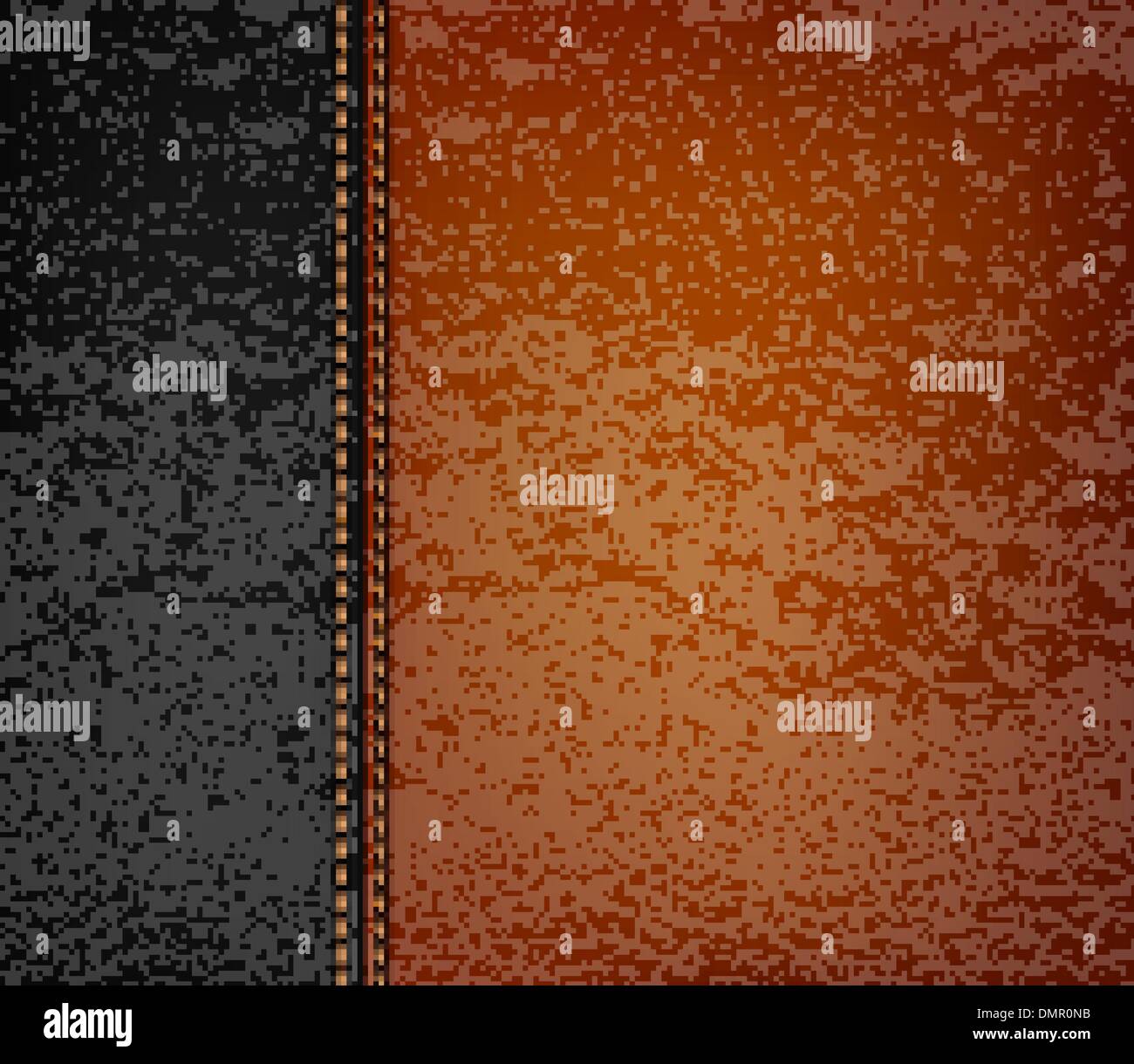 Black leather background with brown leather strip. Vector illust Stock ...