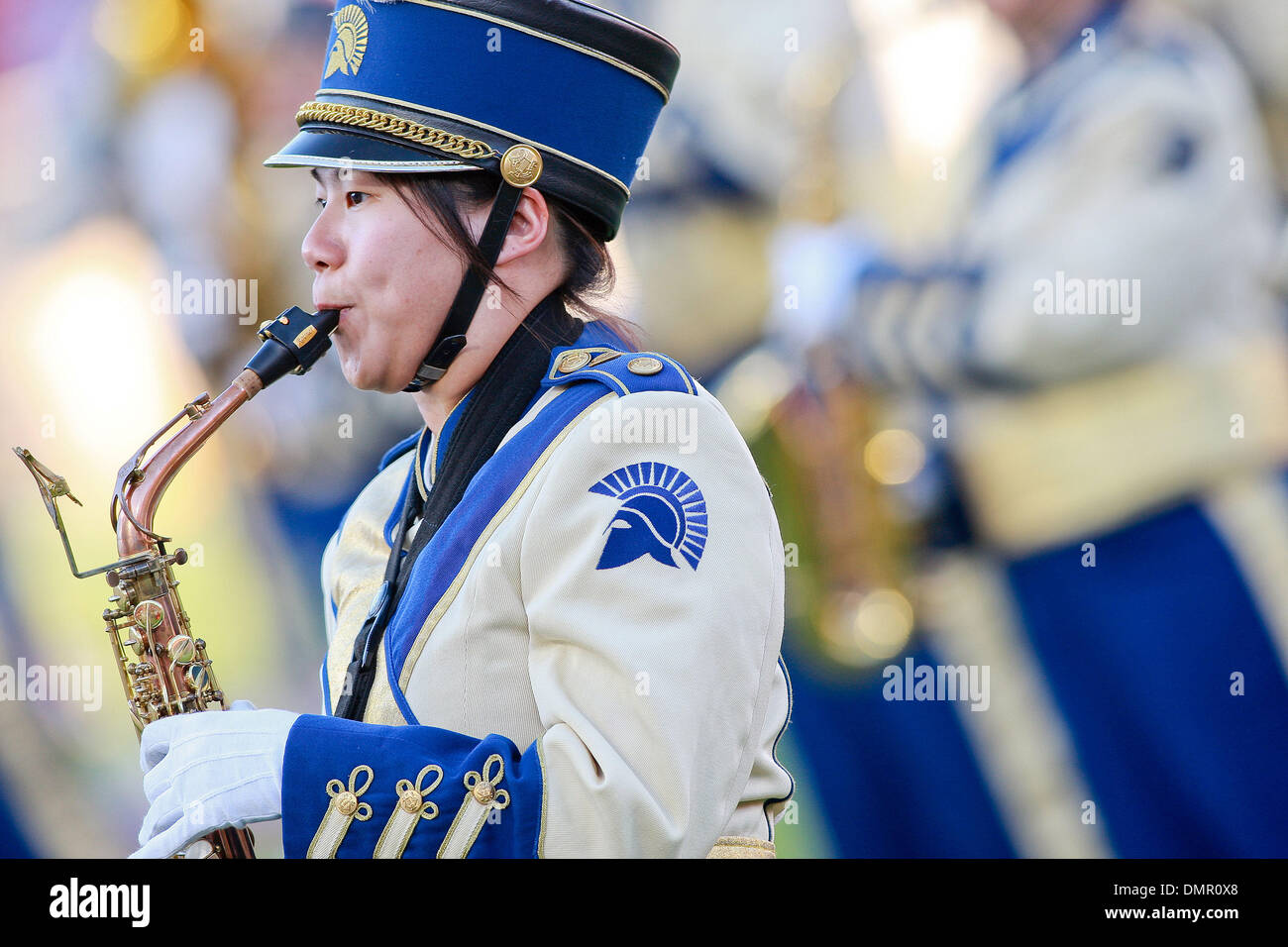 San Jose State marching band before game action at Stanford Stadium in ...