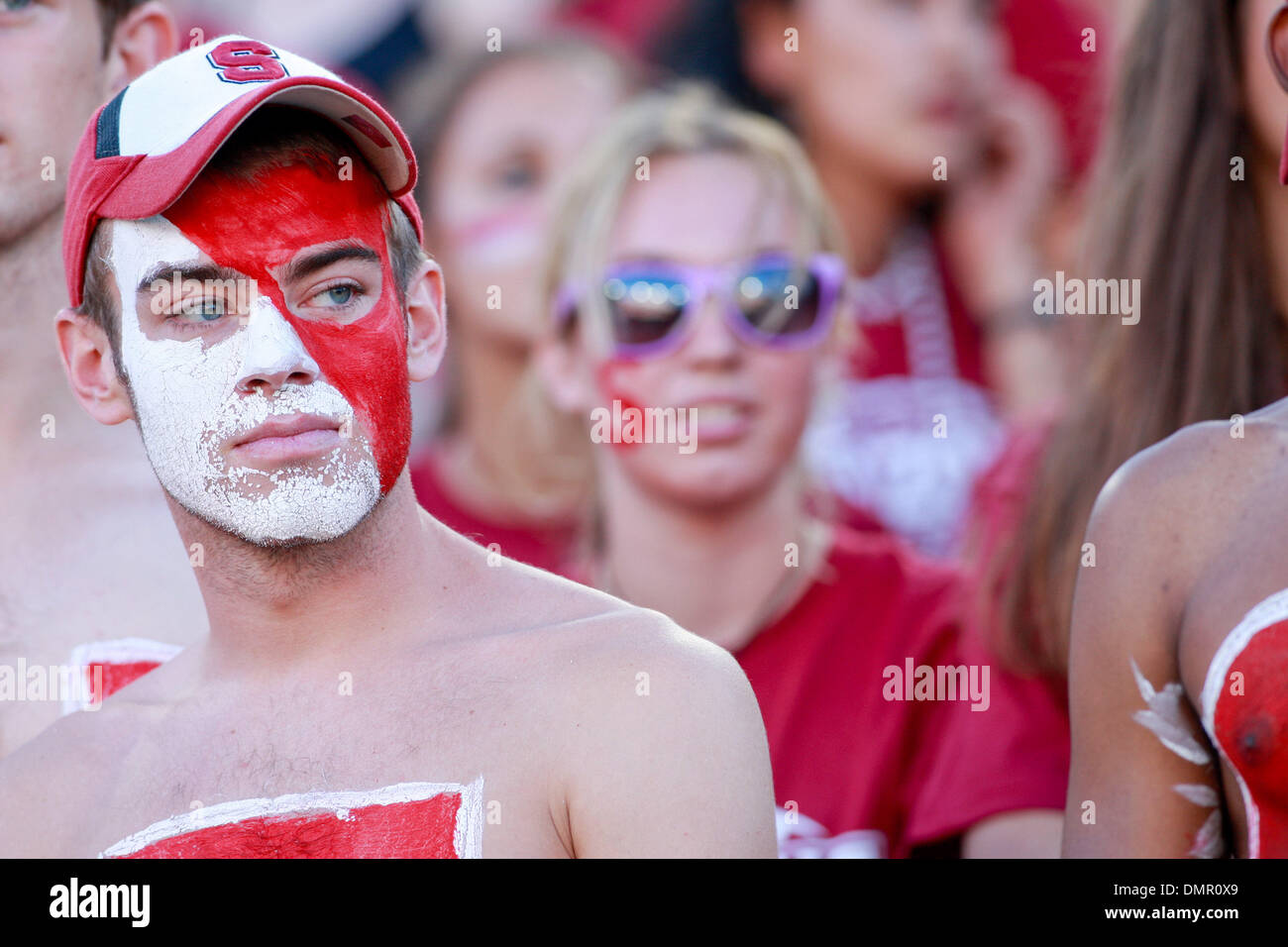 Stanford fans look on during game action at Stanford Stadium in ...