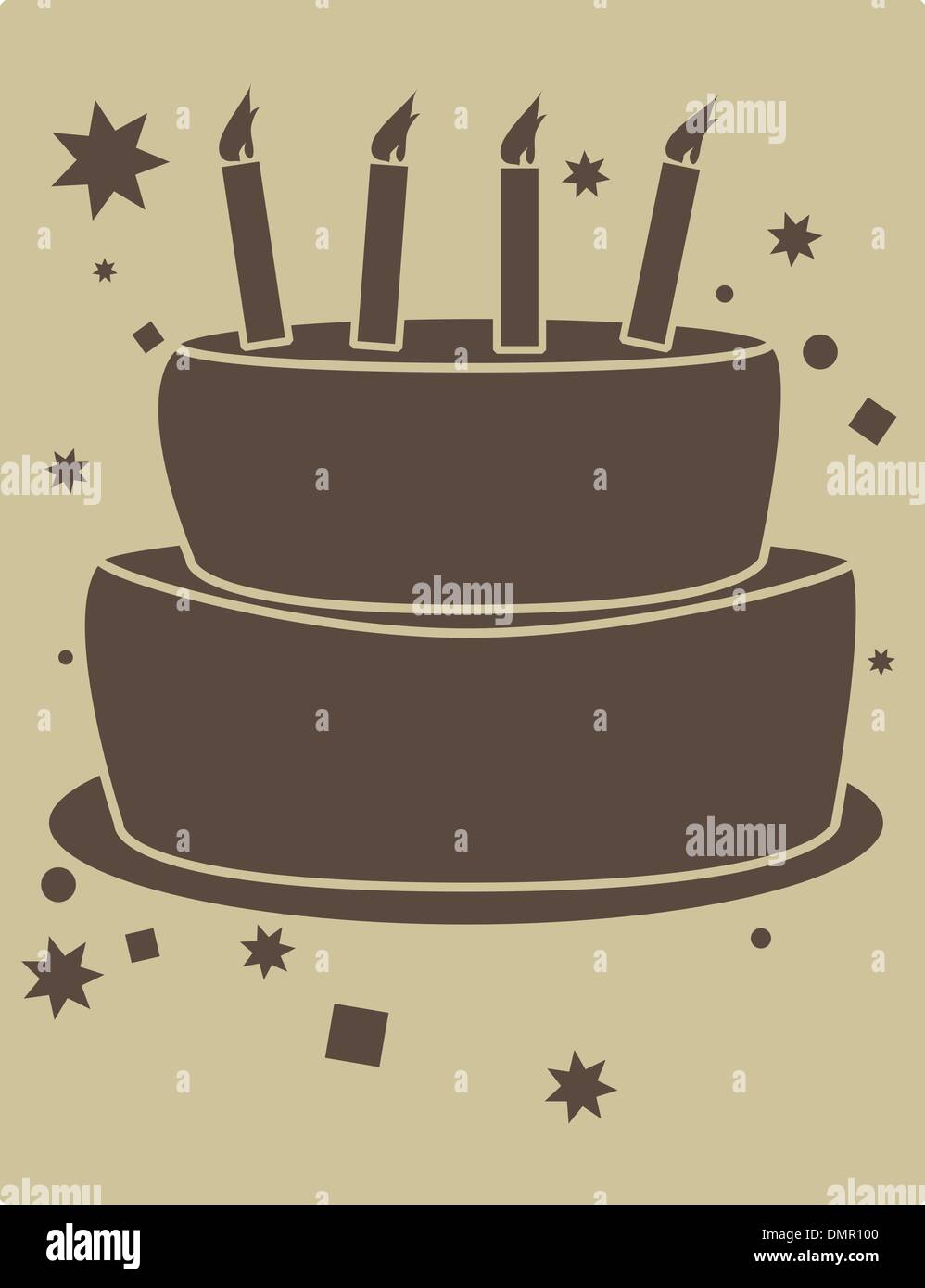 birthday cake vector Stock Vector Image & Art - Alamy