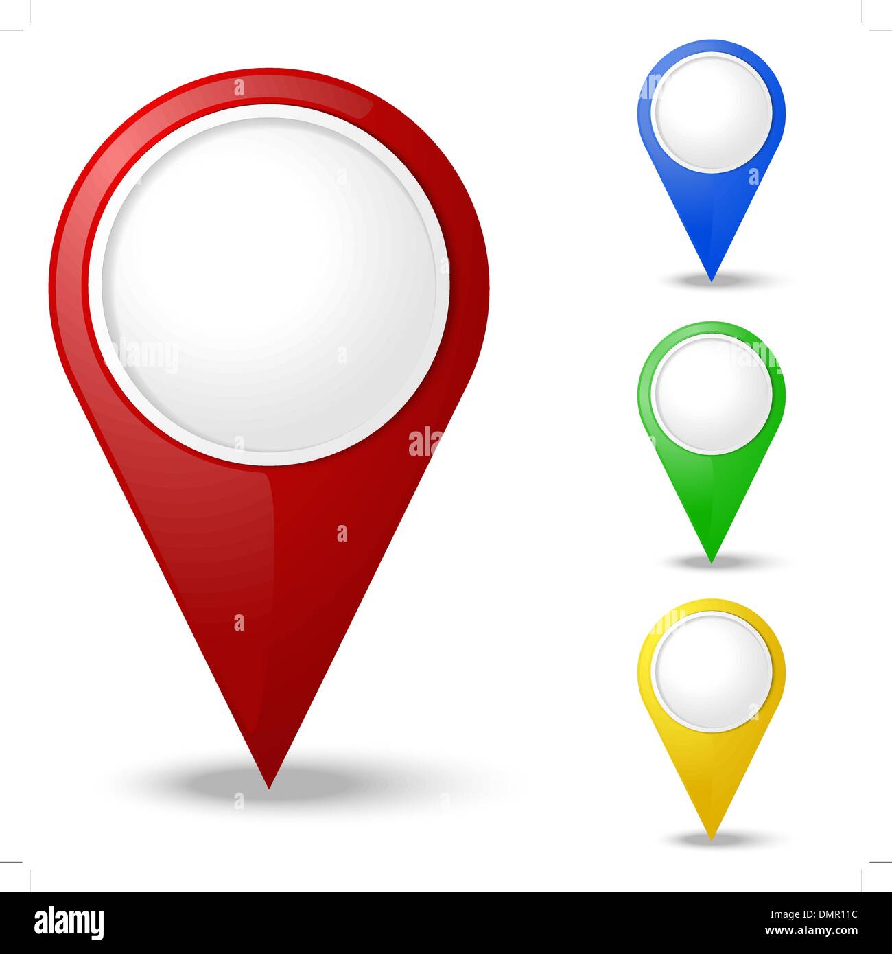 Round map pin Cut Out Stock Images & Pictures - Alamy