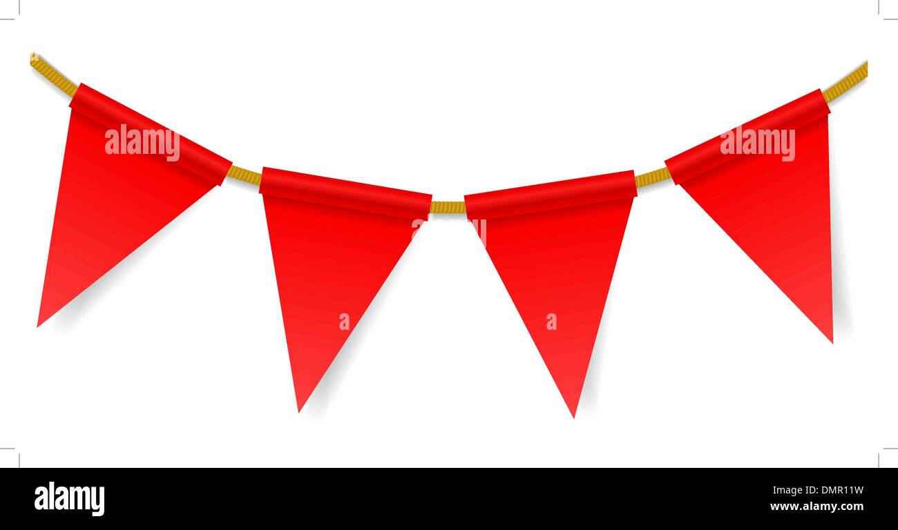 Triangular flags on a rope Stock Vector Image & Art - Alamy