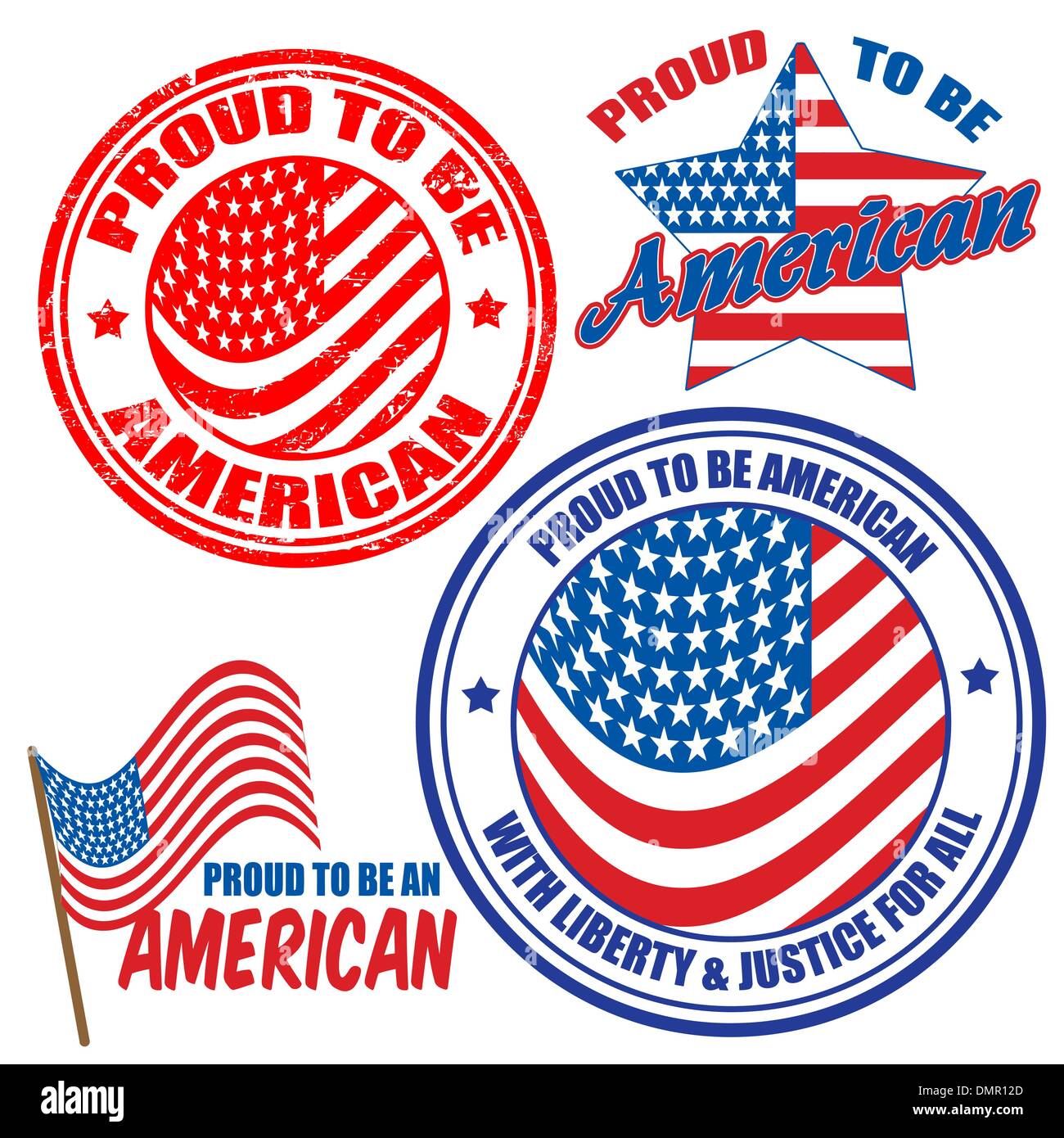 Retro american flag Cut Out Stock Images & Pictures - Alamy
