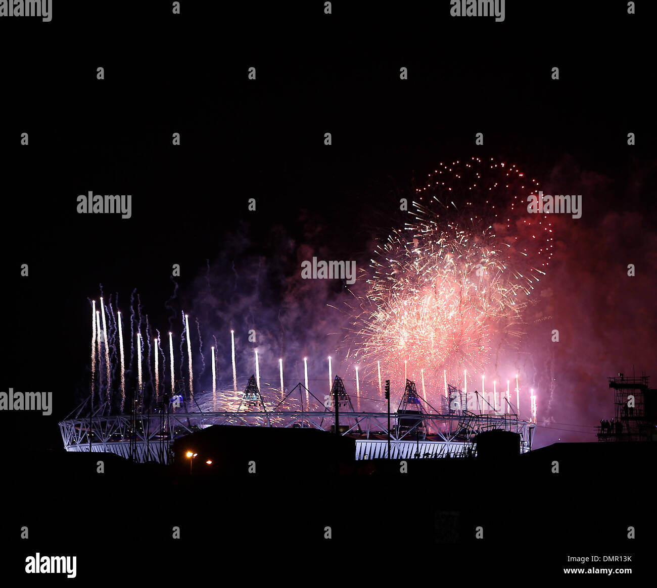 Fireworks explode over Olympic stadium at end of closing ceremony of ...