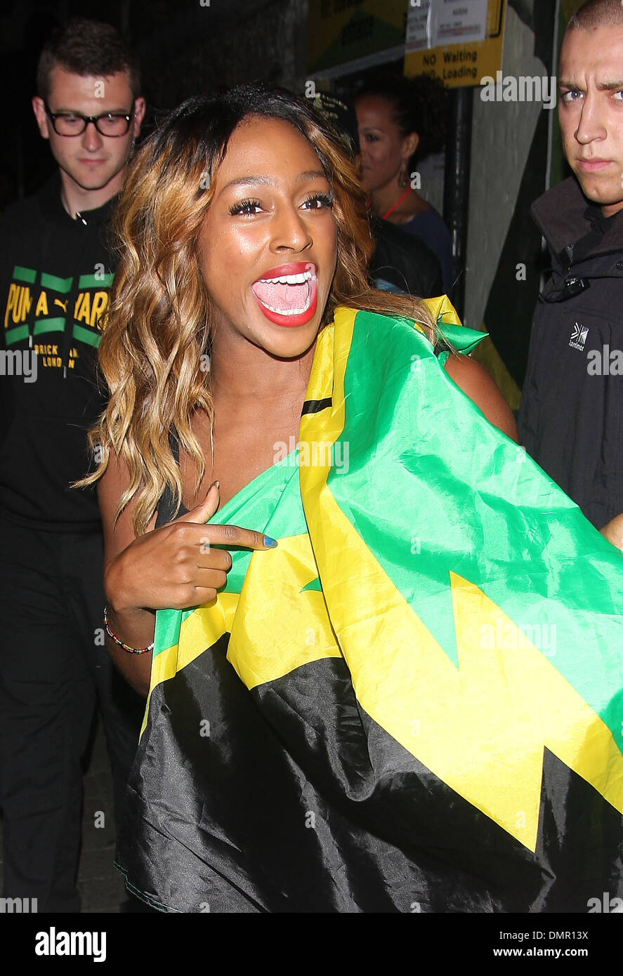 Alexandra Burke Puma party held at Puma Yard in Brick Lane - departures ...