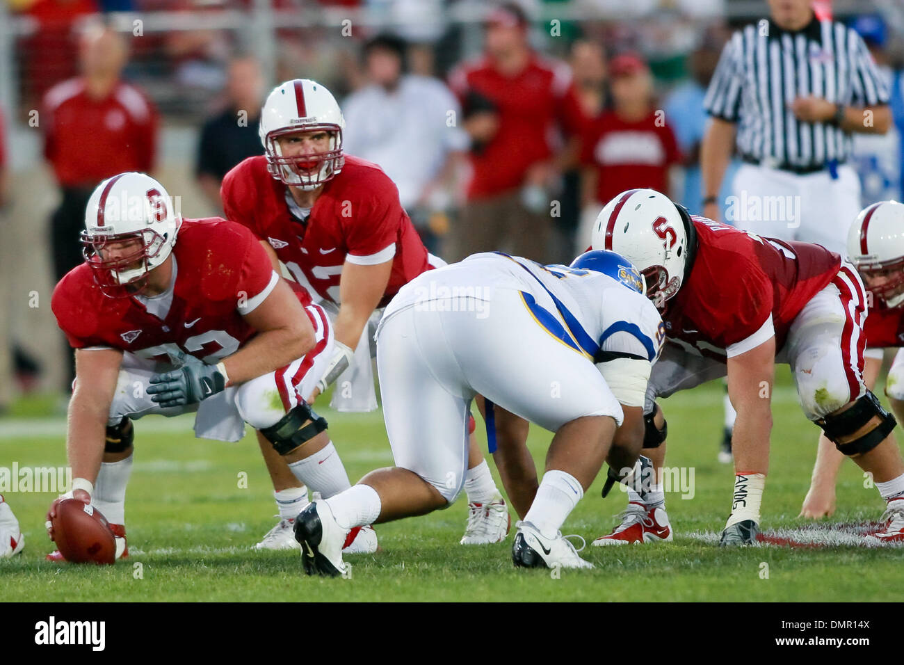 Stanford's Andrew Luck (12) during game action at Stanford Stadium in ...