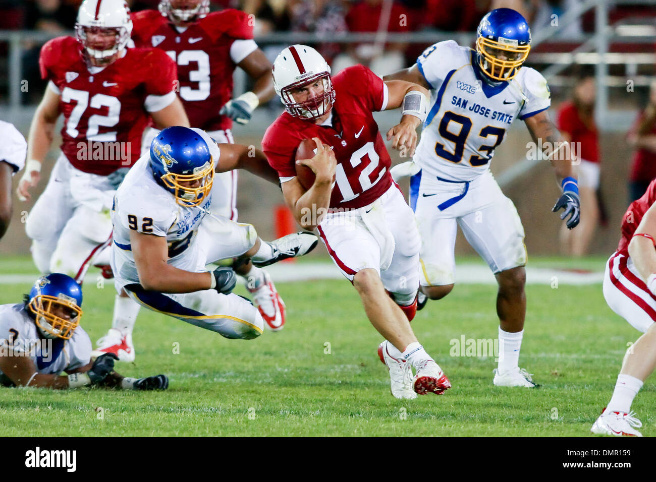 Stanford's Andrew Luck (12) during game action at Stanford Stadium in ...
