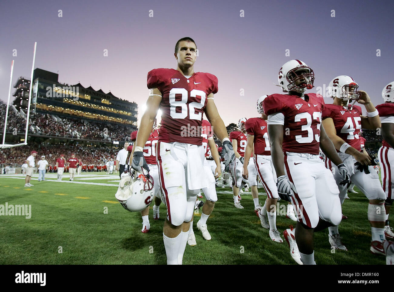 Stanford players during game action at Stanford Stadium in Stanford ...