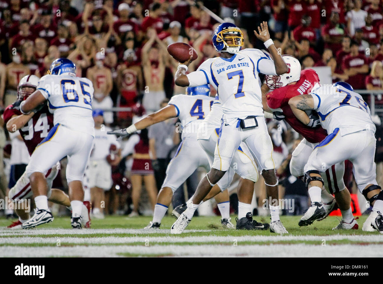San Jose State's Kyle Reed (7) during game action at Stanford Stadium ...