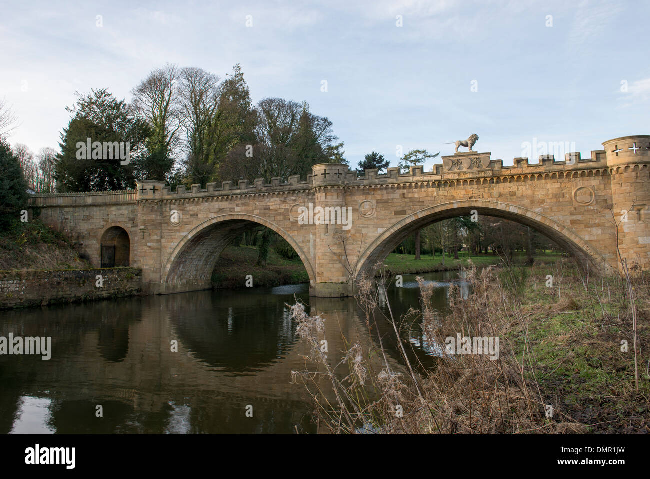 The Lion Bridge, Alnwick, Northumberland Stock Photo - Alamy