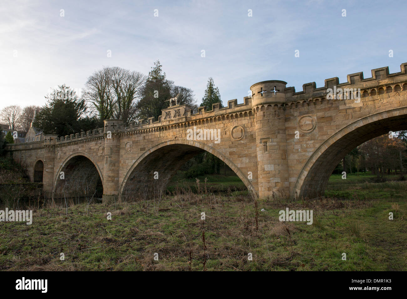 The Lion Bridge, Alnwick, Northumberland Stock Photo - Alamy