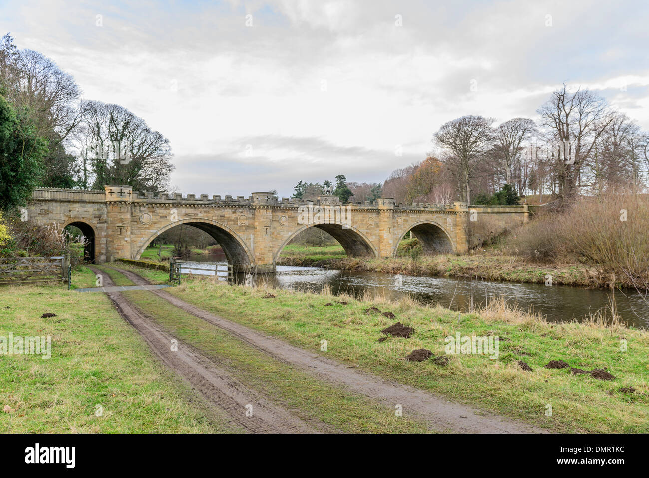 The Lion Bridge, Alnwick, Northumberland Stock Photo - Alamy