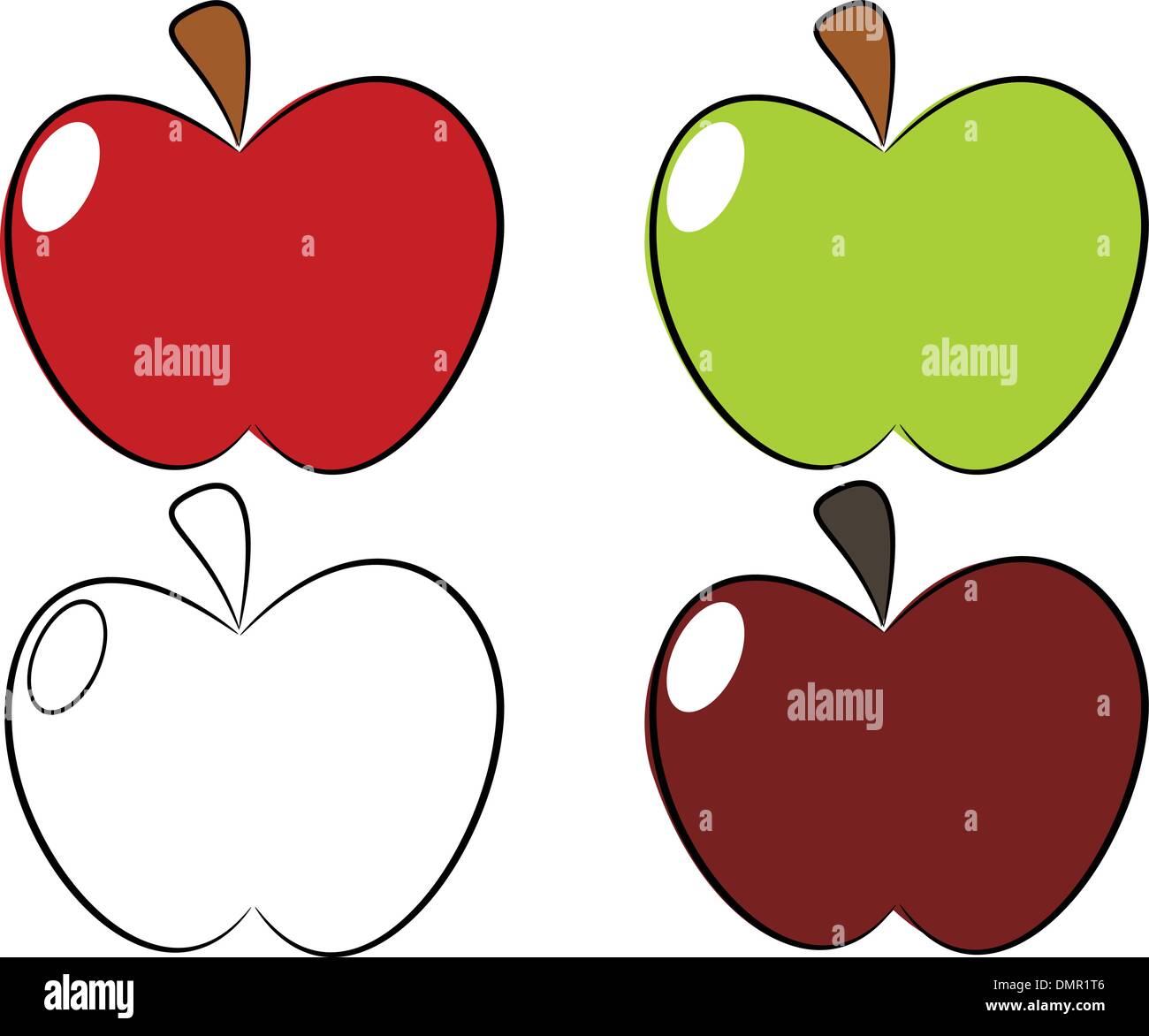 Apple draw illustration Stock Vector Image & Art - Alamy
