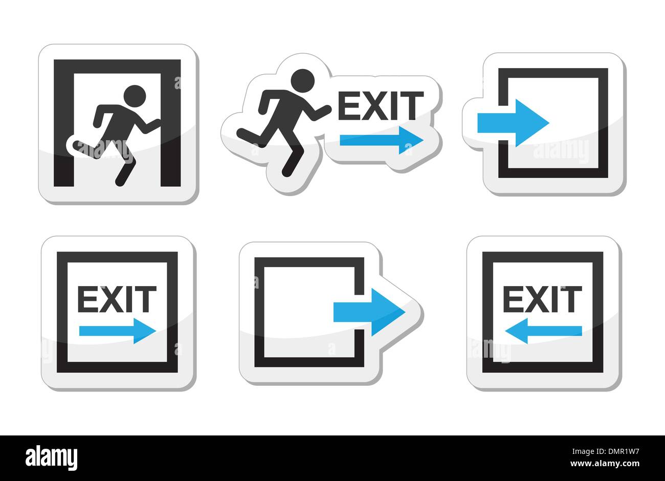 Emergency exit icons vector set Stock Vector Image & Art - Alamy