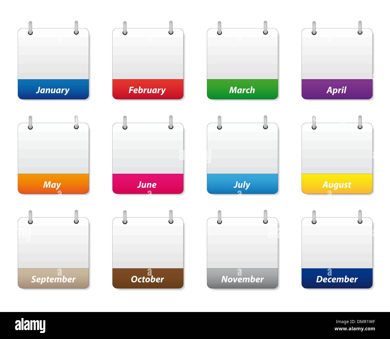 Calendar icons set Stock Vector Image & Art - Alamy