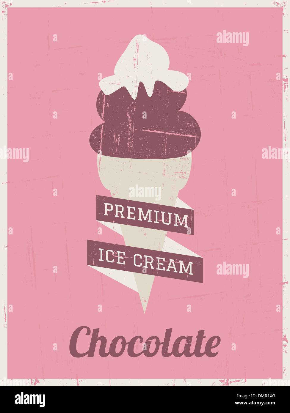 Retro Ice Cream Poster Stock Vector Image & Art - Alamy