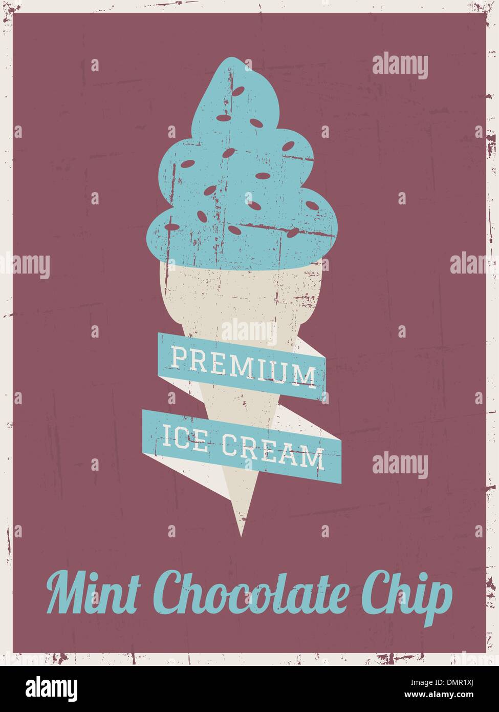 Retro Ice Cream Poster Stock Vector Image & Art - Alamy