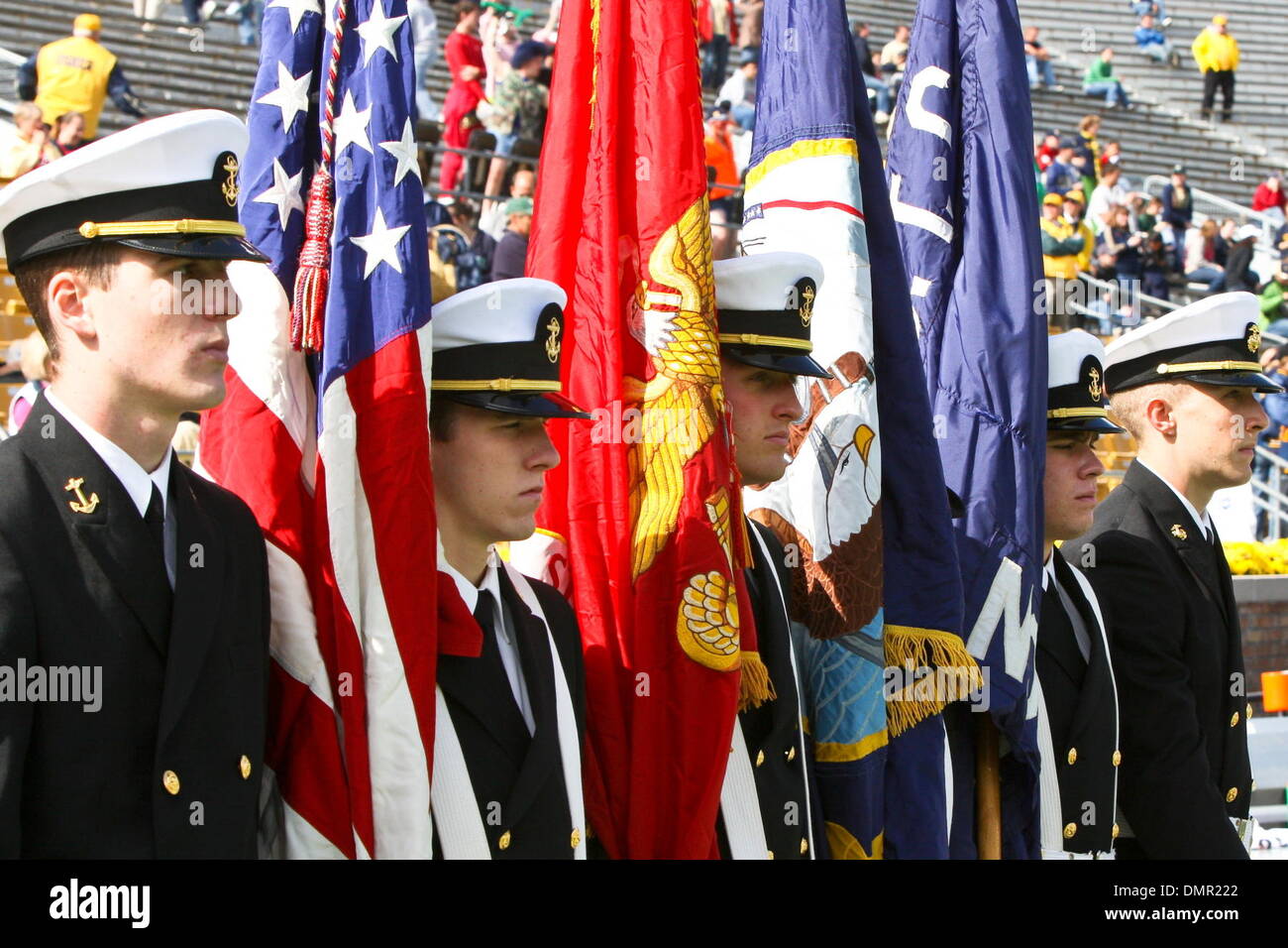 Notre Dame color guard. Washington, of the PAC 10 Conference, at Notre ...