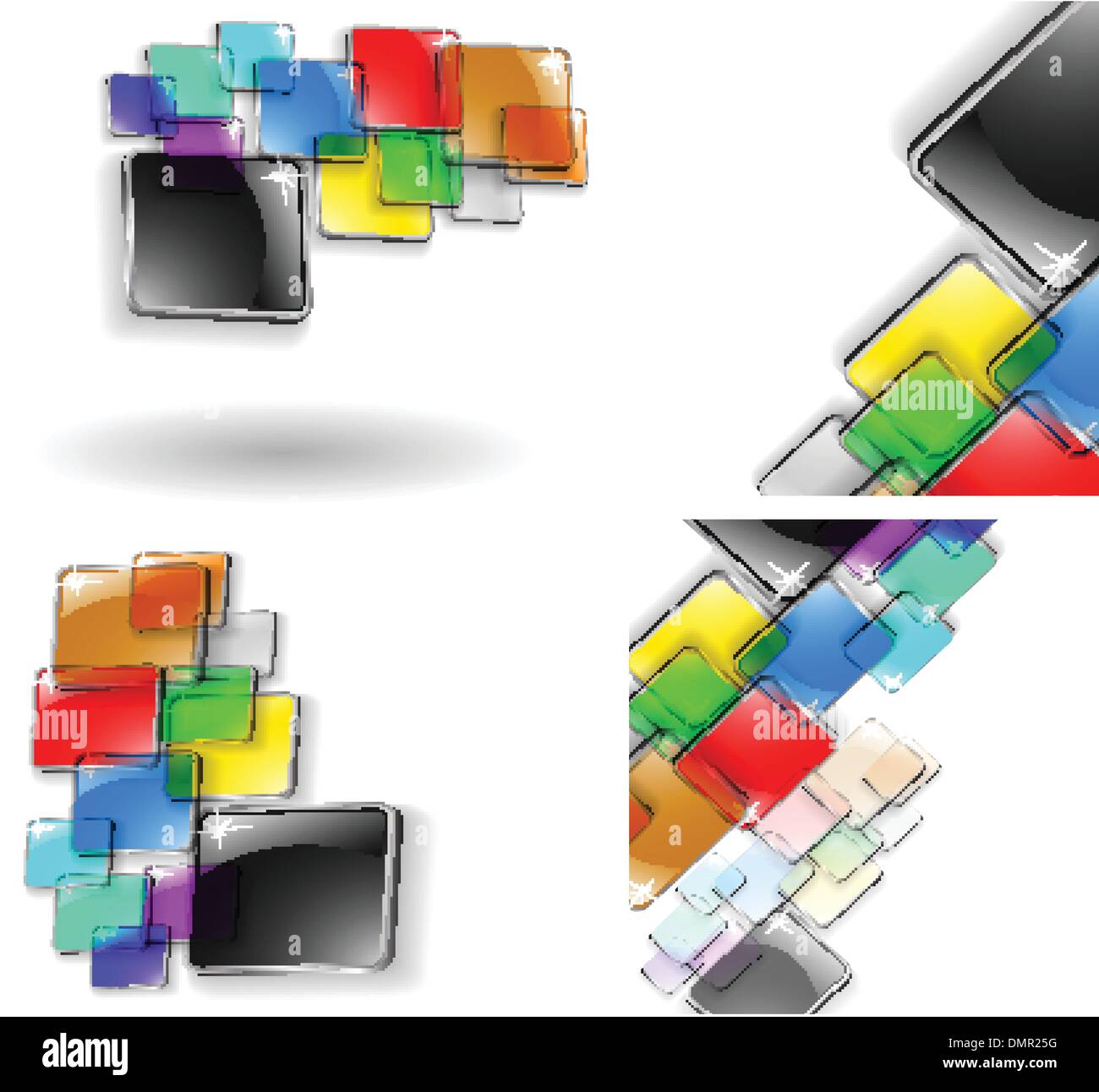 the vector abstract color background set Stock Vector Image & Art - Alamy