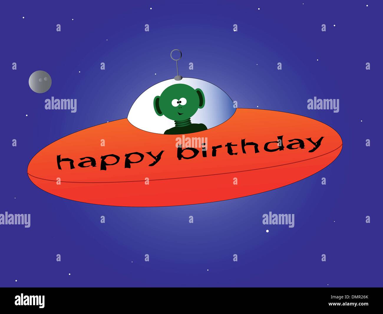 Alien birthday Stock Vector Images - Alamy